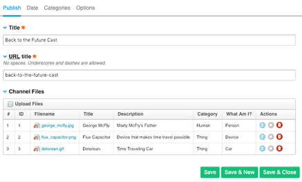 Channel Files for ExpressionEngine
